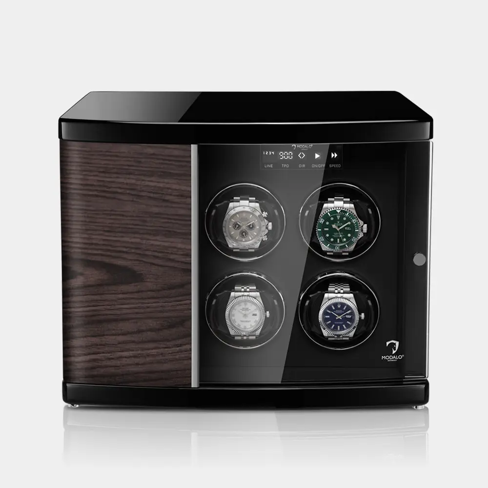 MODALO TIMELESS – Watch Winder for 4+2 Watches | Curved Glass Elegance